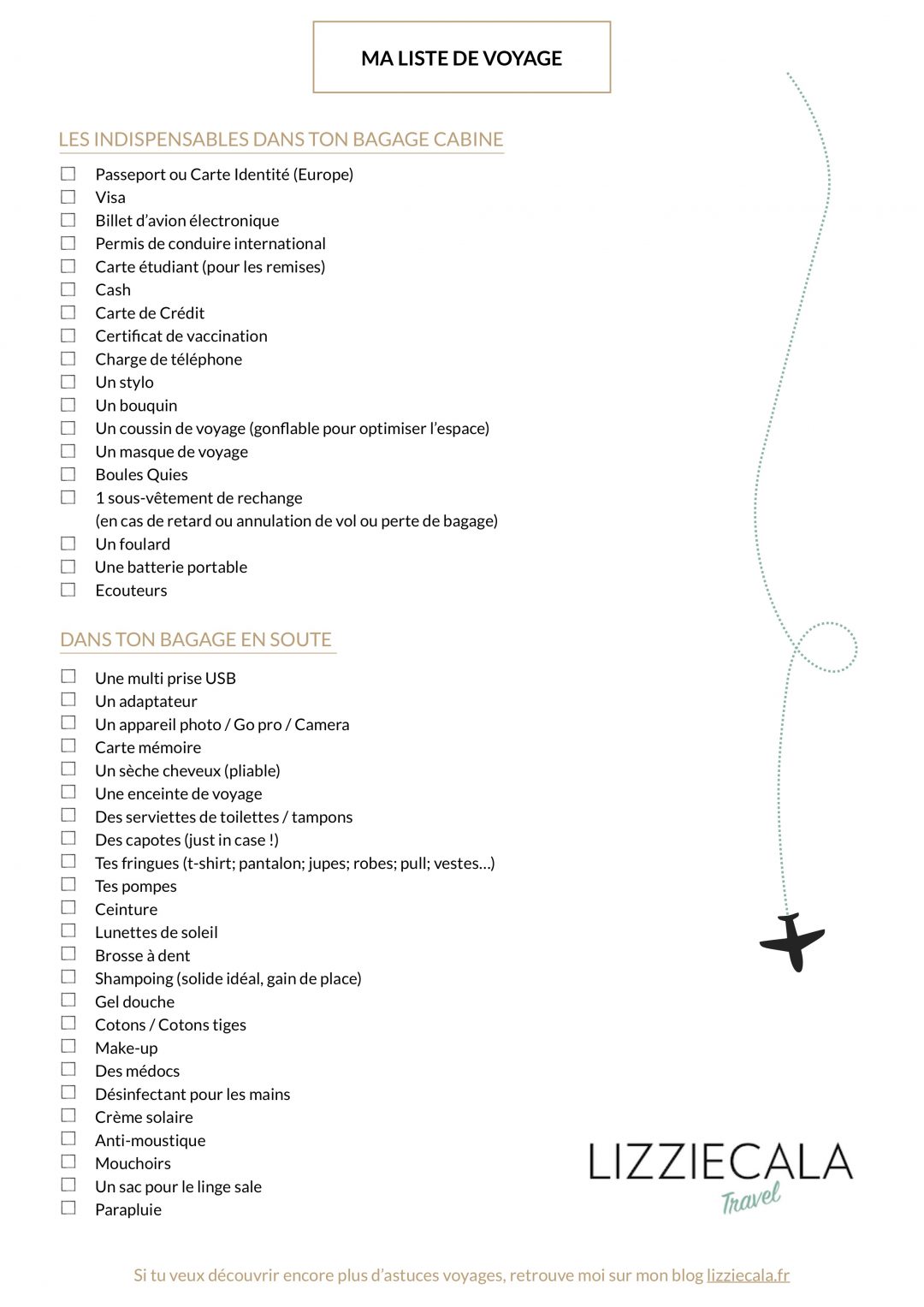 Liste de Voyage | Astuces | Blog voyage LizzieCala